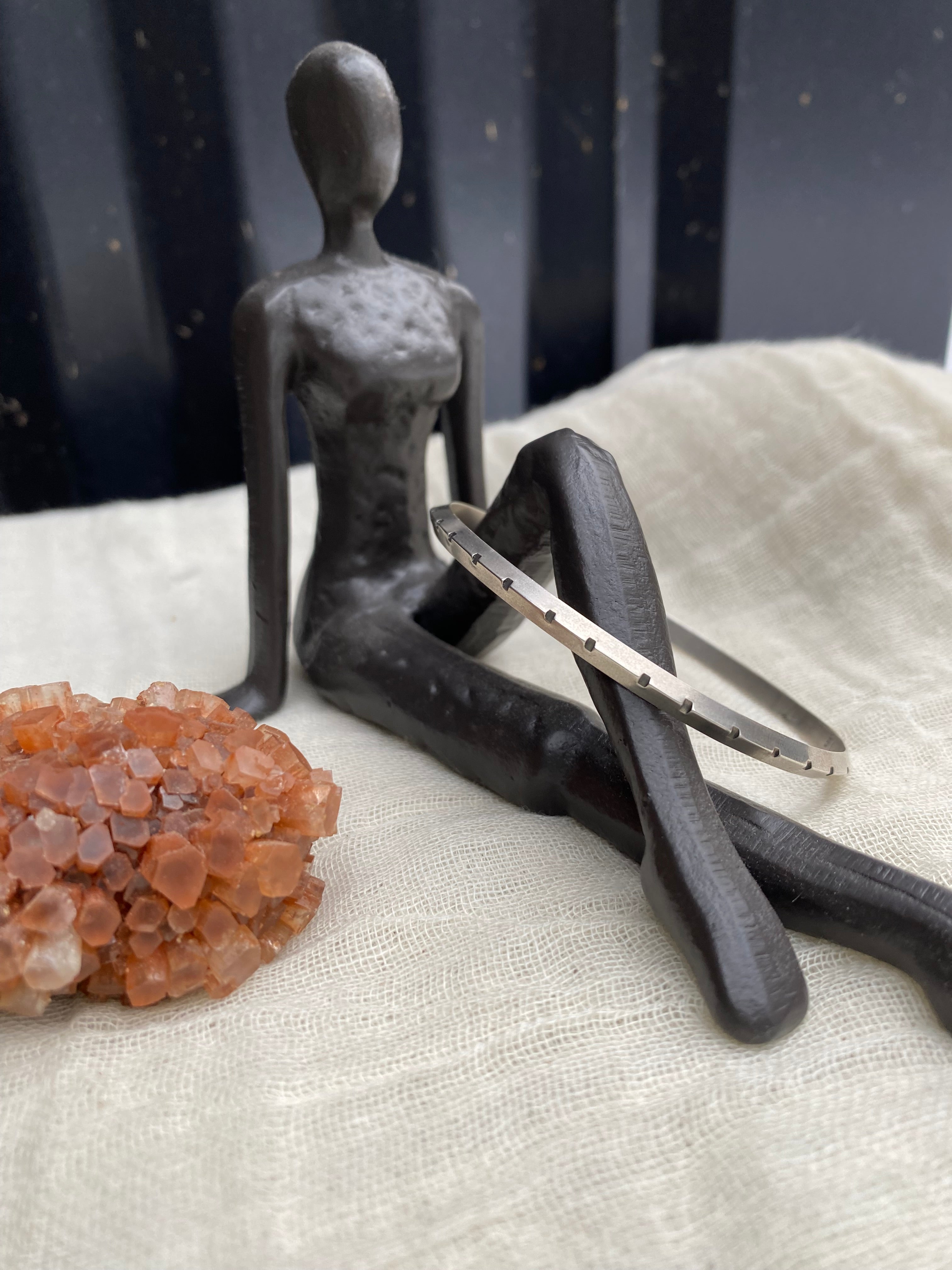 Triangle Sterling Bangle Bracelet – Birch Fire Designs